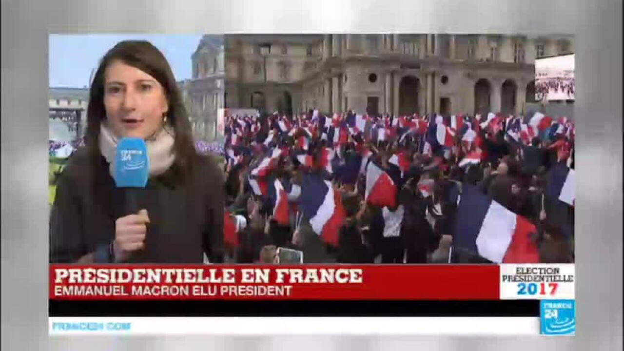 Présidentielle : Emmanuel Macron élu président, explosion de joie sur l ...
