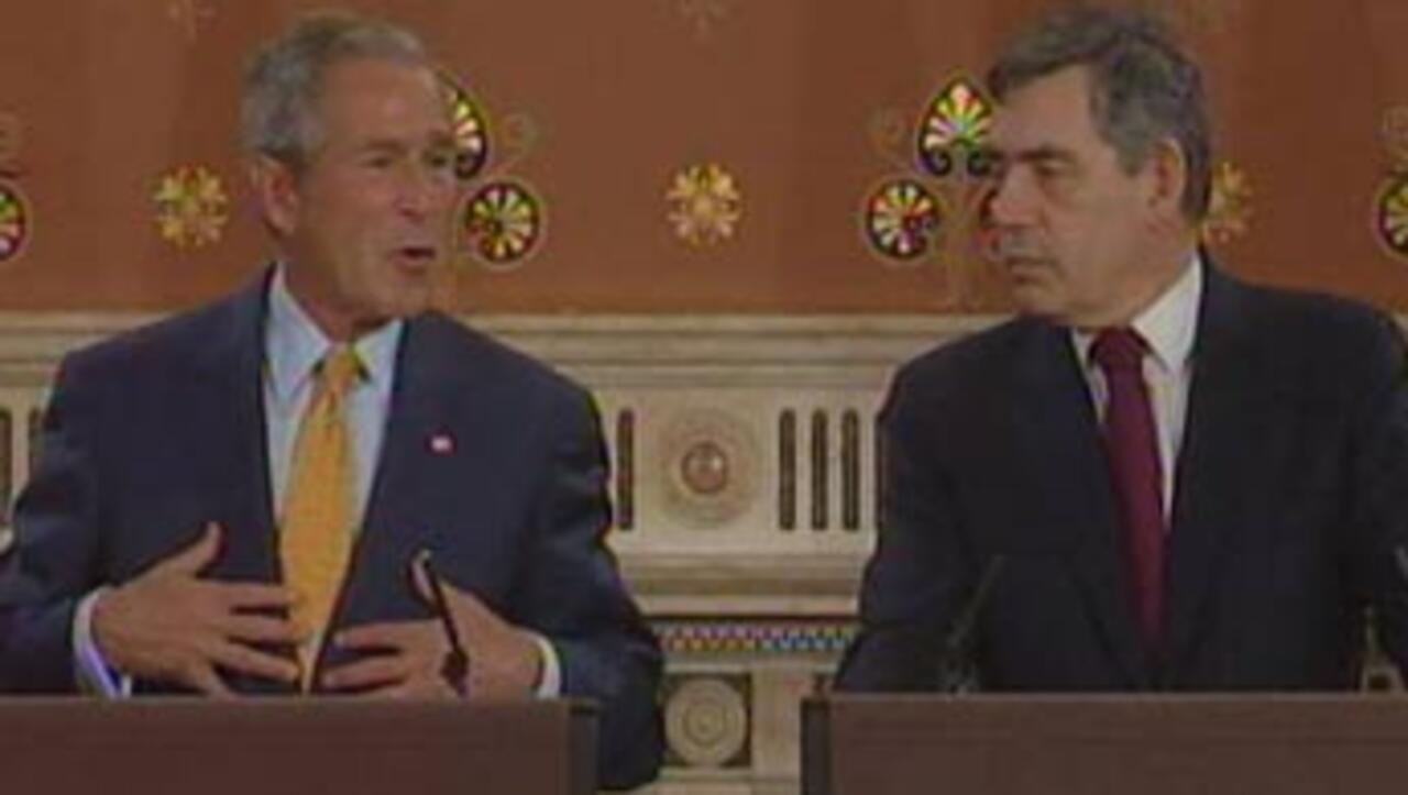 On Iran, Bush and Brown put all options on the table