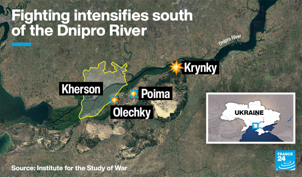 The Dnipro River, a new key front line for Ukraine’s counteroffensive against Russia