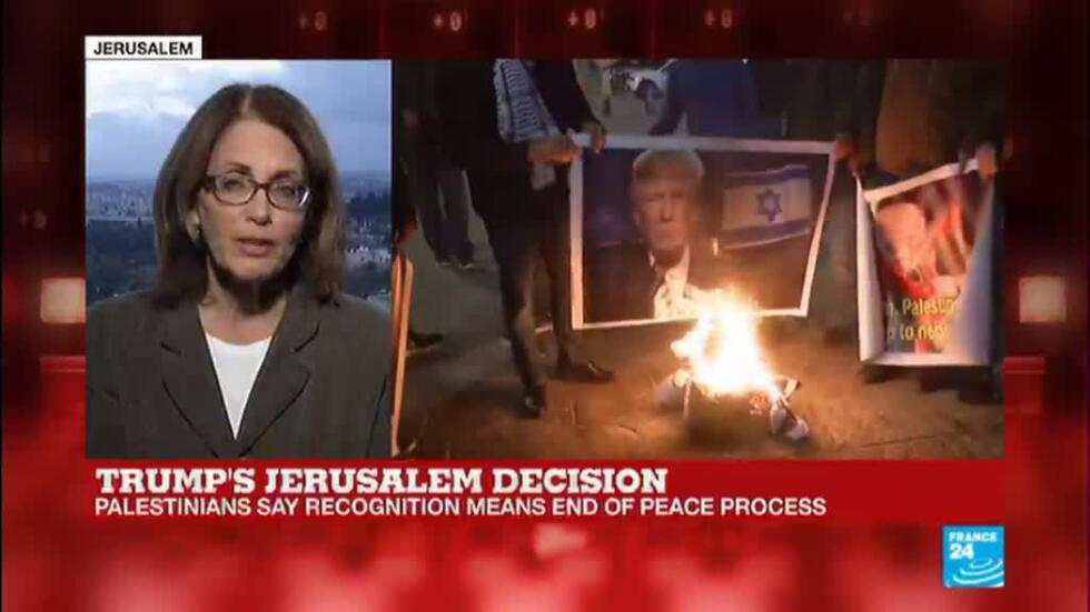 US Embassy relocation to Jerusalem: Hundreds gather in Gaza burning ...