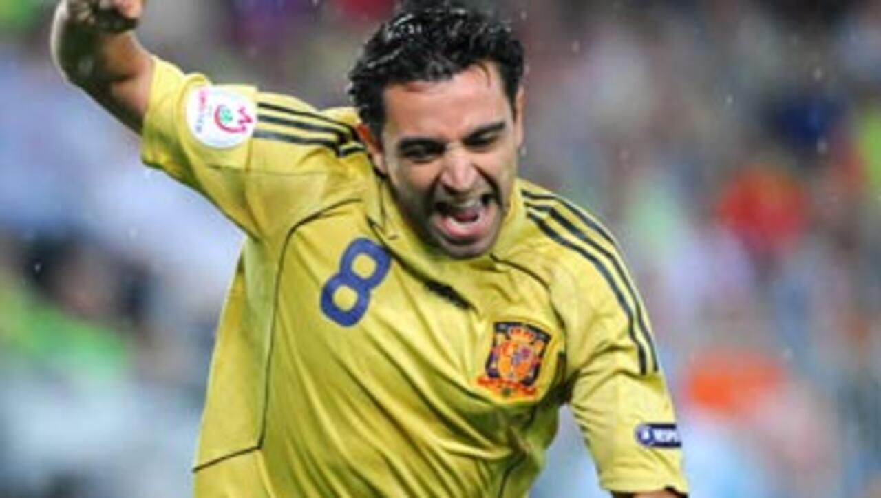 Spain's Xavi named player of the Euro