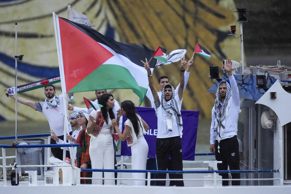 ‘Our way of showing resistance’: Olympians raise Palestinian flag at ...