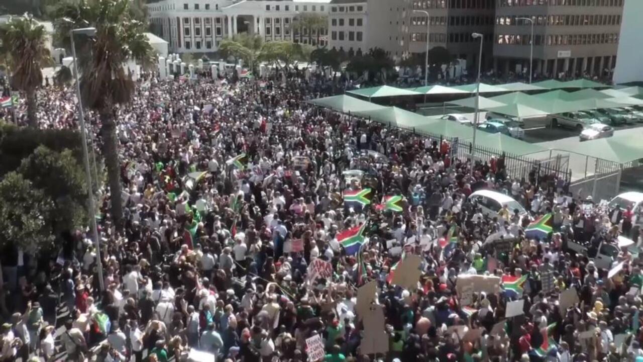 Protests across South Africa: Thousands march to demand Zuma's ...