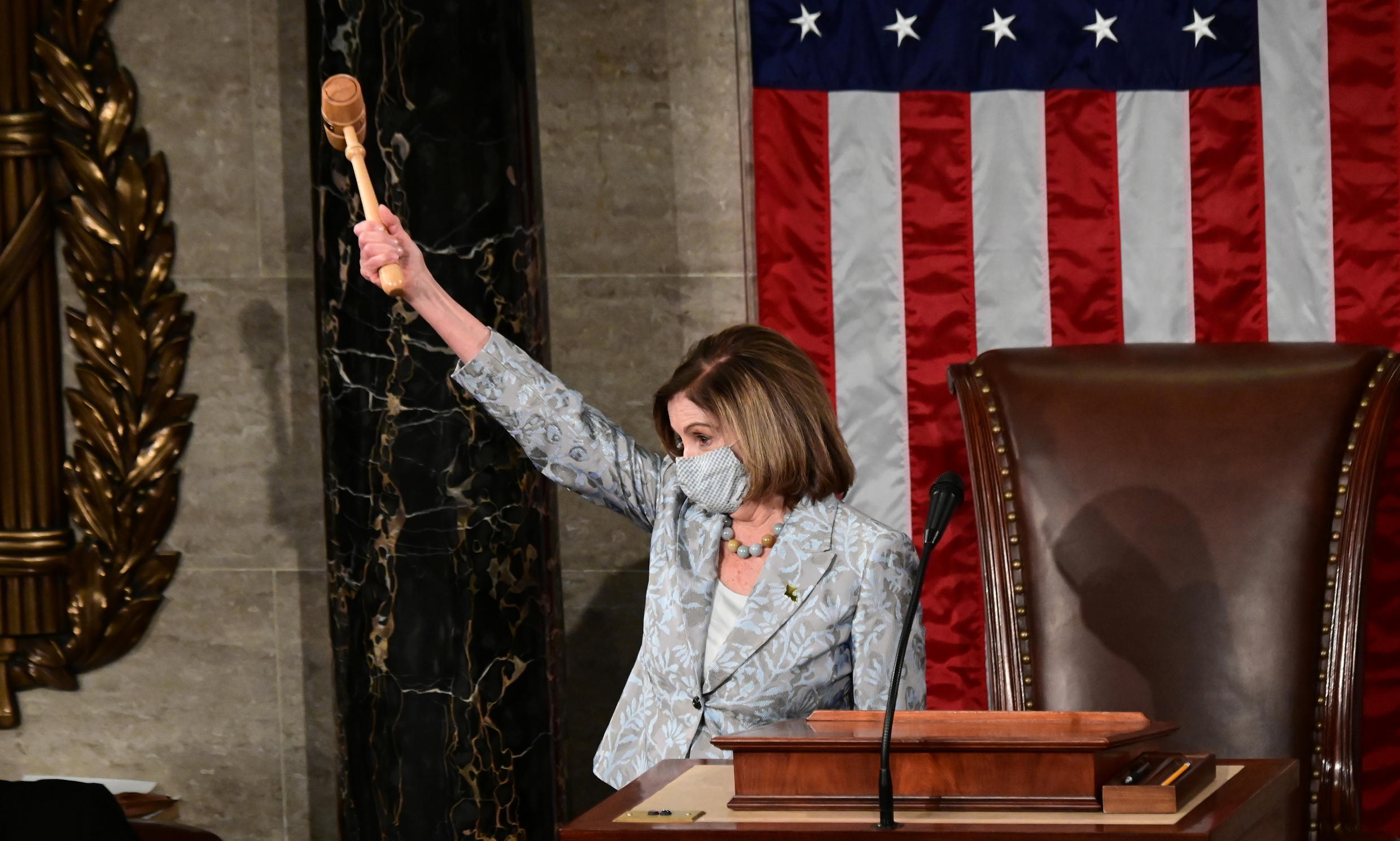 Nancy Pelosi re-elected as US House speaker with slim Democratic majority