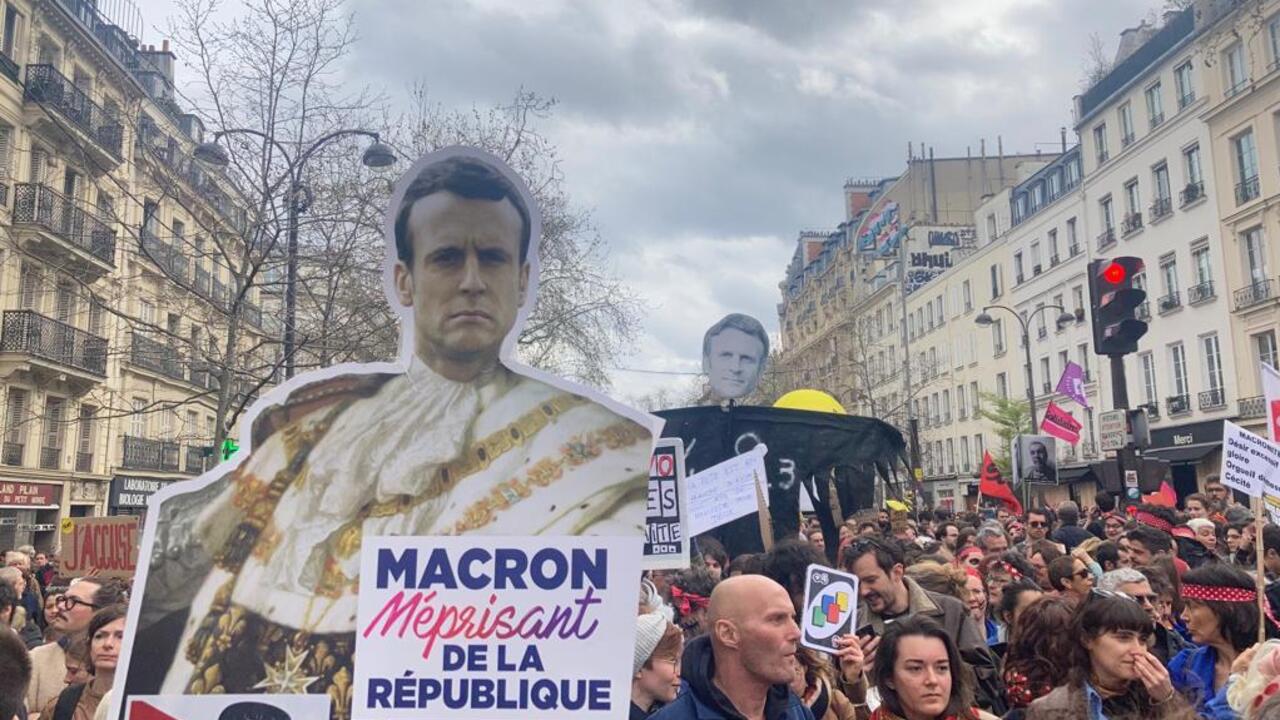 ‘Democracy at stake’: French protesters vent fury at Macron over ...