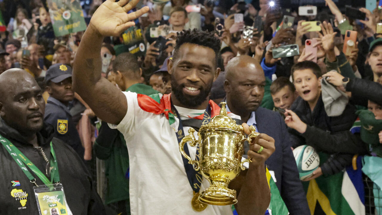 Thousands brave cold, rain to welcome world champion Springboks