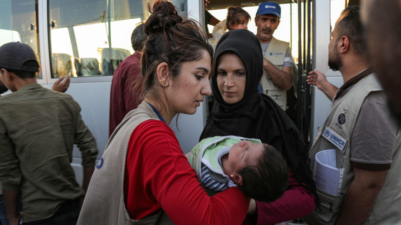 Kurdish boy severely burned during Turkish offensive arrives in France ...