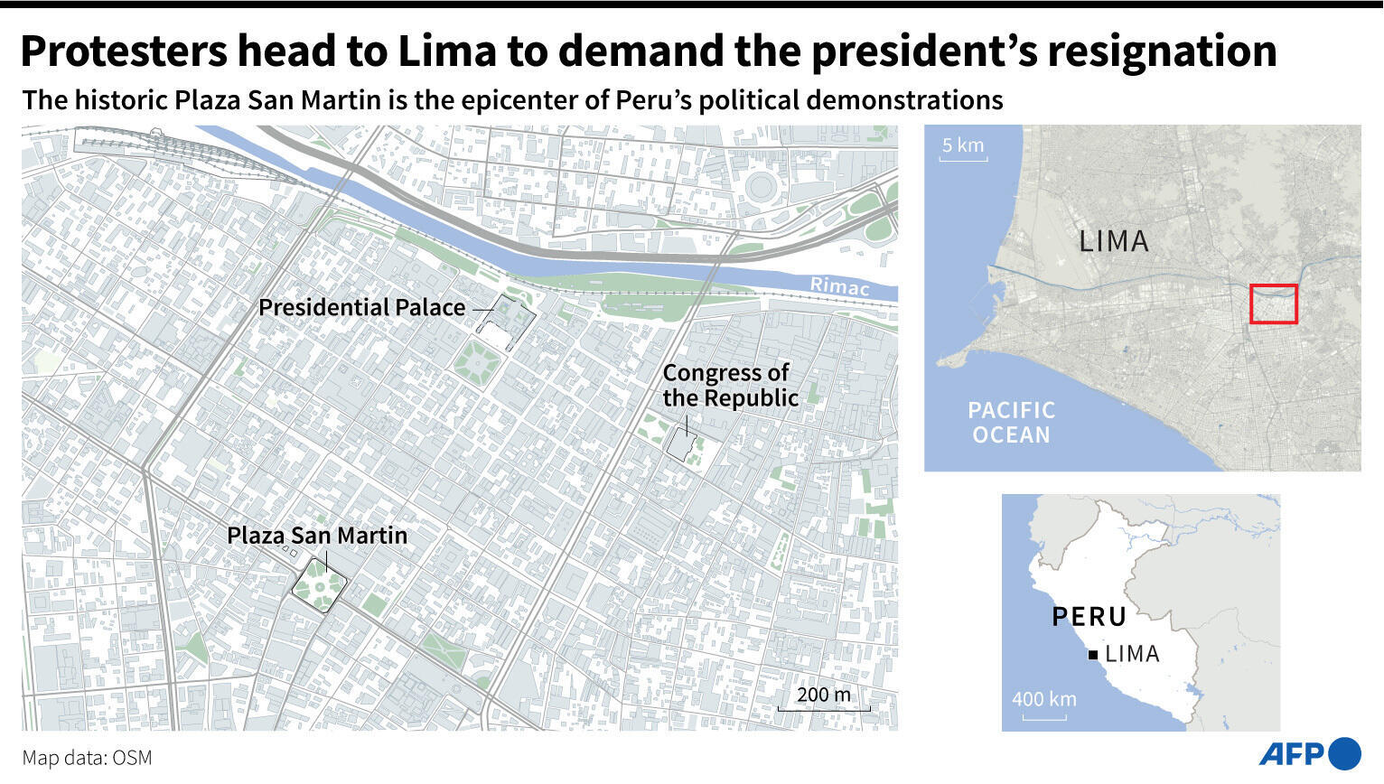 Clashes in Lima as thousands rally against Peru government
