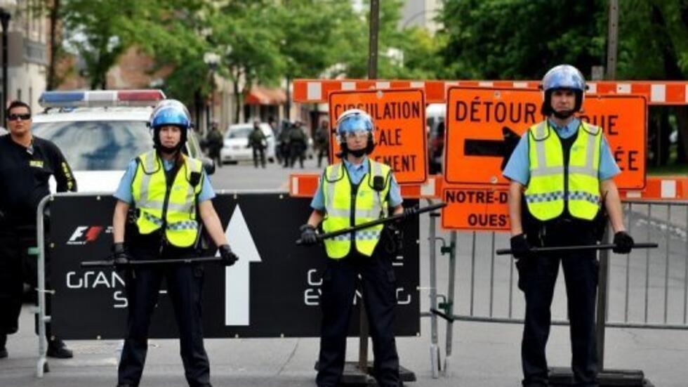 Montreal police beat back GP protesters