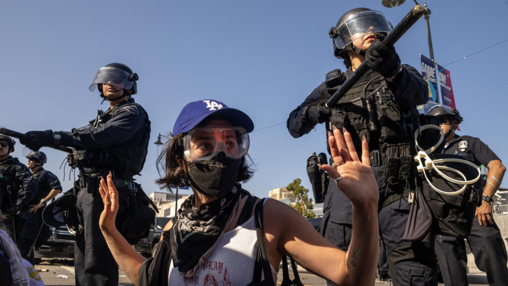 Trump says Los Angeles protesters will be 'hit harder' after clashes ...