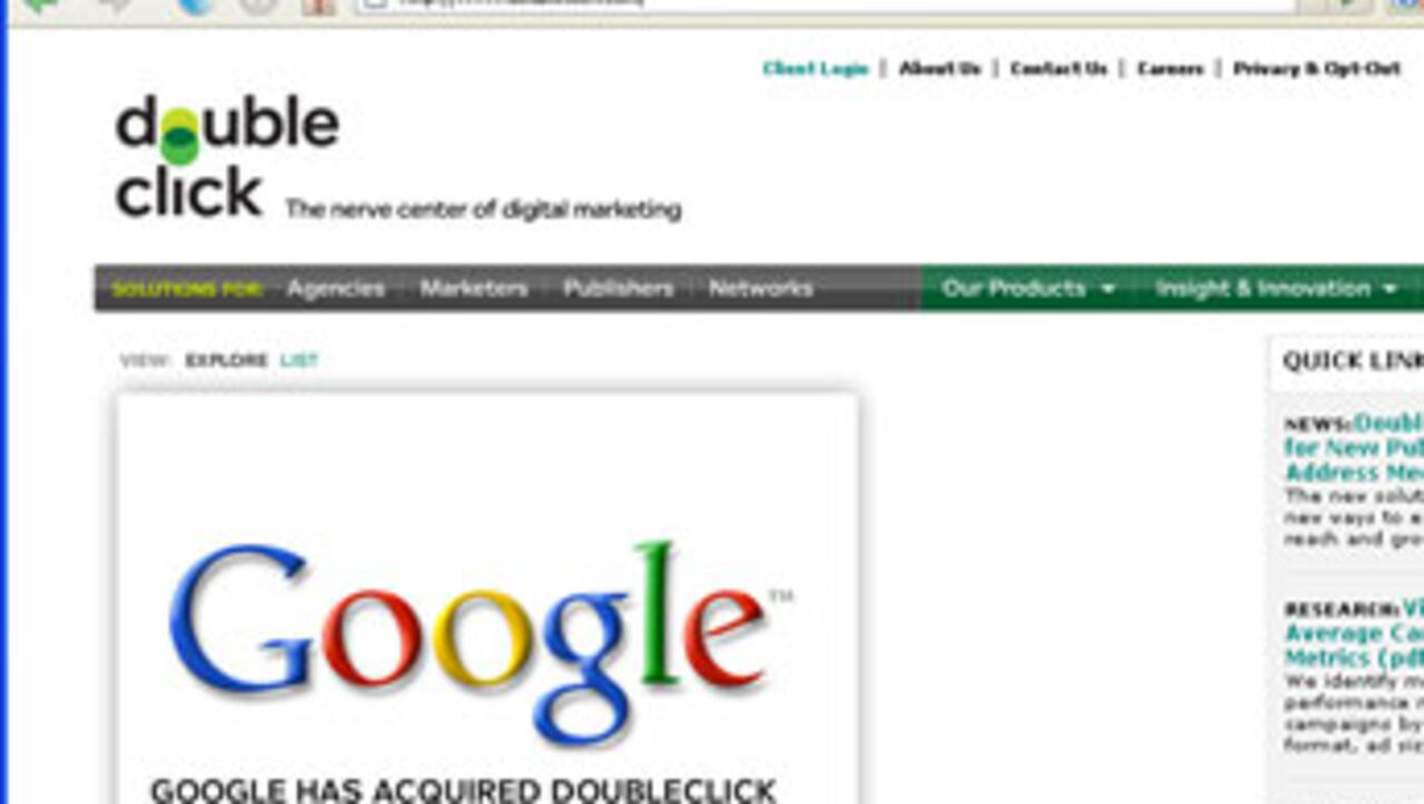 Google and DoubleClick in Web ads double bill