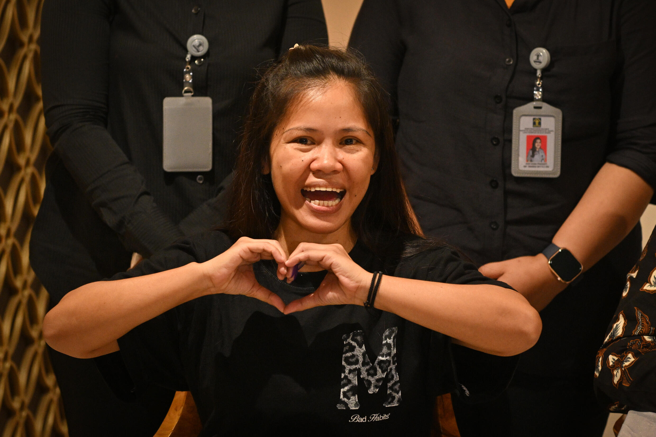 Filipina on Indonesia death row arrives home to 'new life'