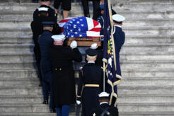 Former US president Carter lies in state after somber Washington procession
