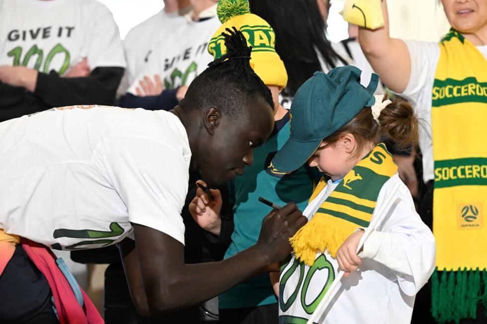 Australia's Mabil completes journey from refugee camp to World Cup