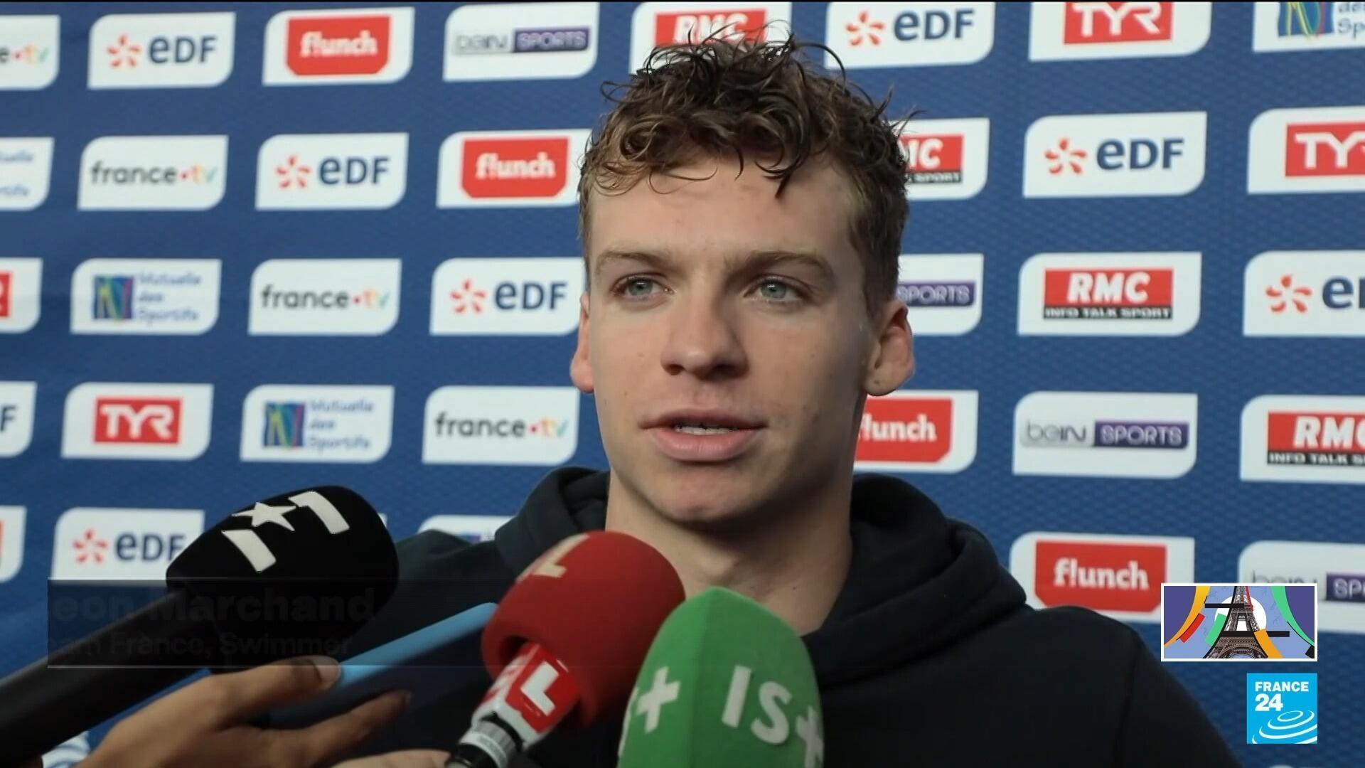 French swimming star Léon Marchand secures place at Paris Olympics ...
