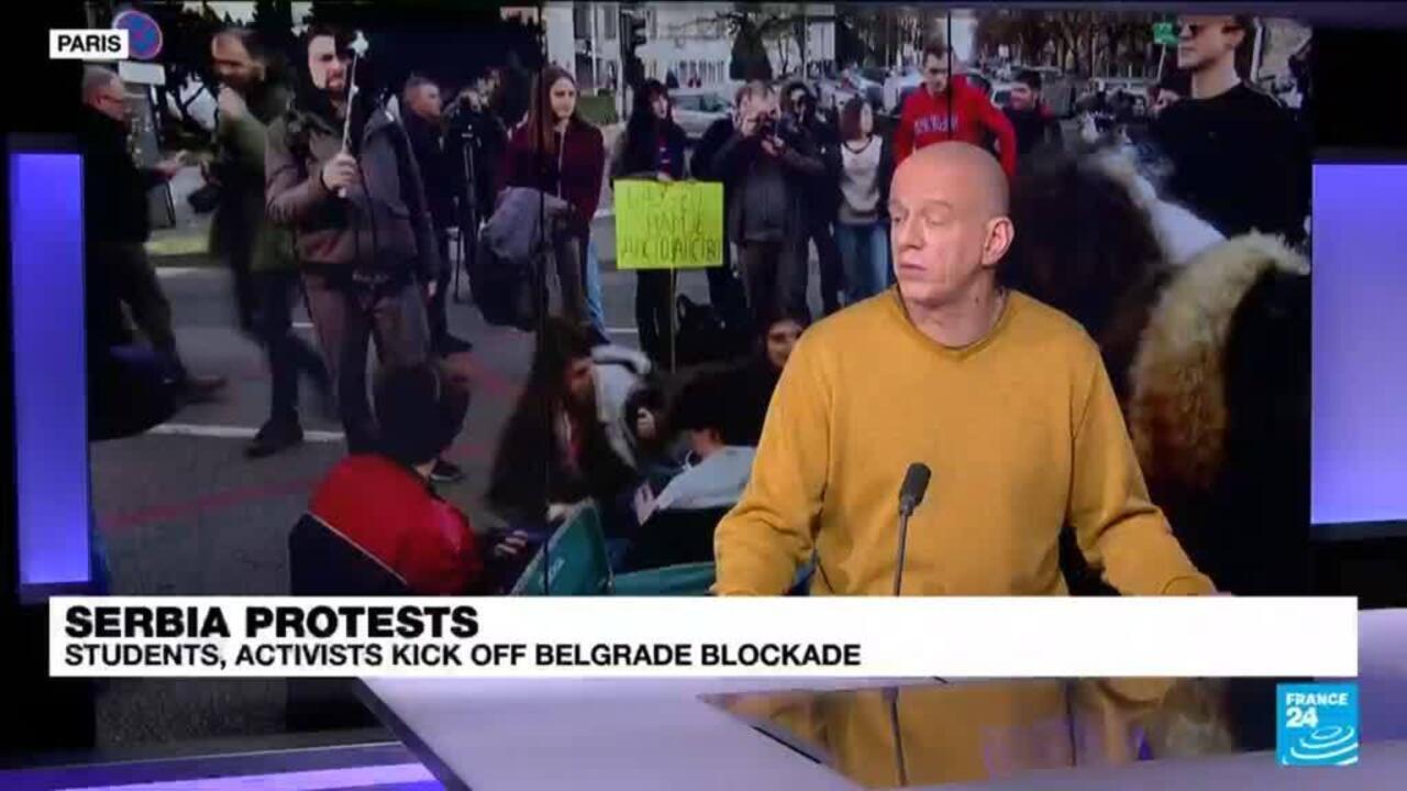 Serbia protests: students set up tents, start blockade in Belgrade ...