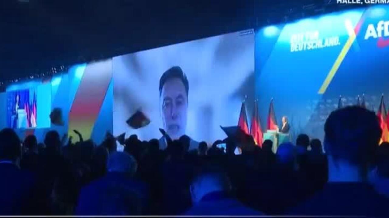 Elon Musk addresses German far-right rally by video link - France 24