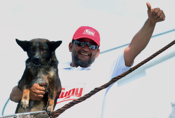Australian castaway's dog gets new life with 'second dad' in Mexico