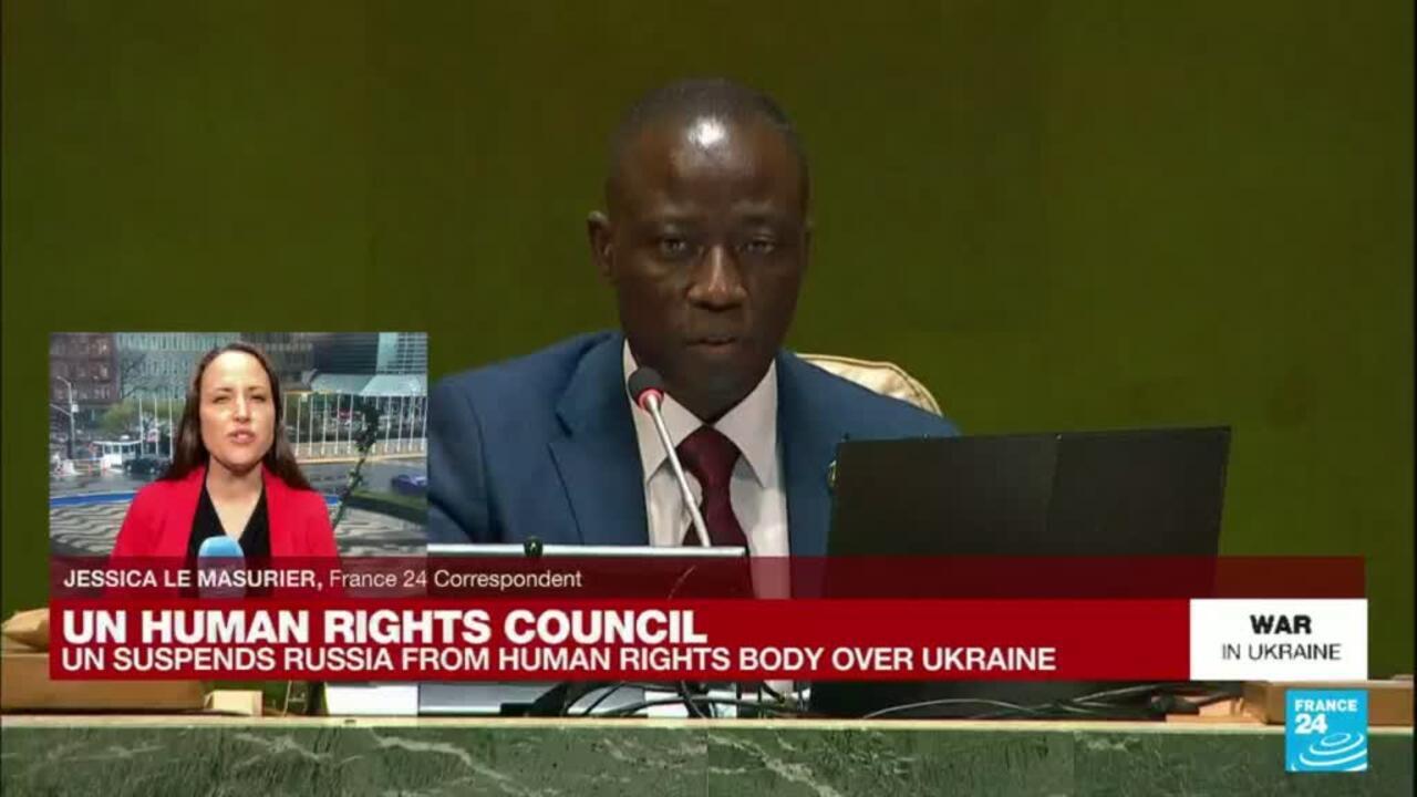 UN assembly suspends Russia from Human Rights Council - France 24
