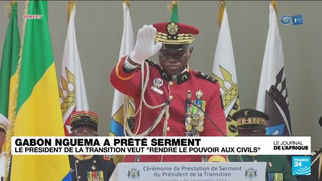 Le général Oligui Nguema investit président de la transition au Gabon ...
