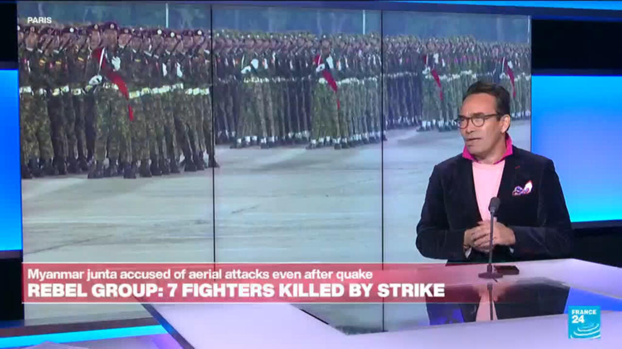 Myanmar junta accused of aerial attacks even after quake as 7 fighters ...