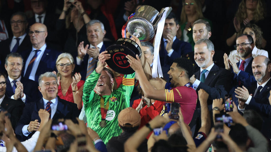 Un gol de Koundé en el minuto 115 da la Copa del Rey al Barcelona tras ...