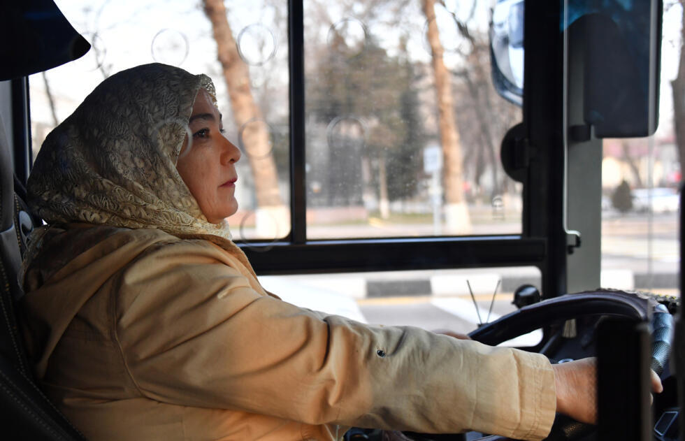 Women bus drivers, a first for Uzbekistan