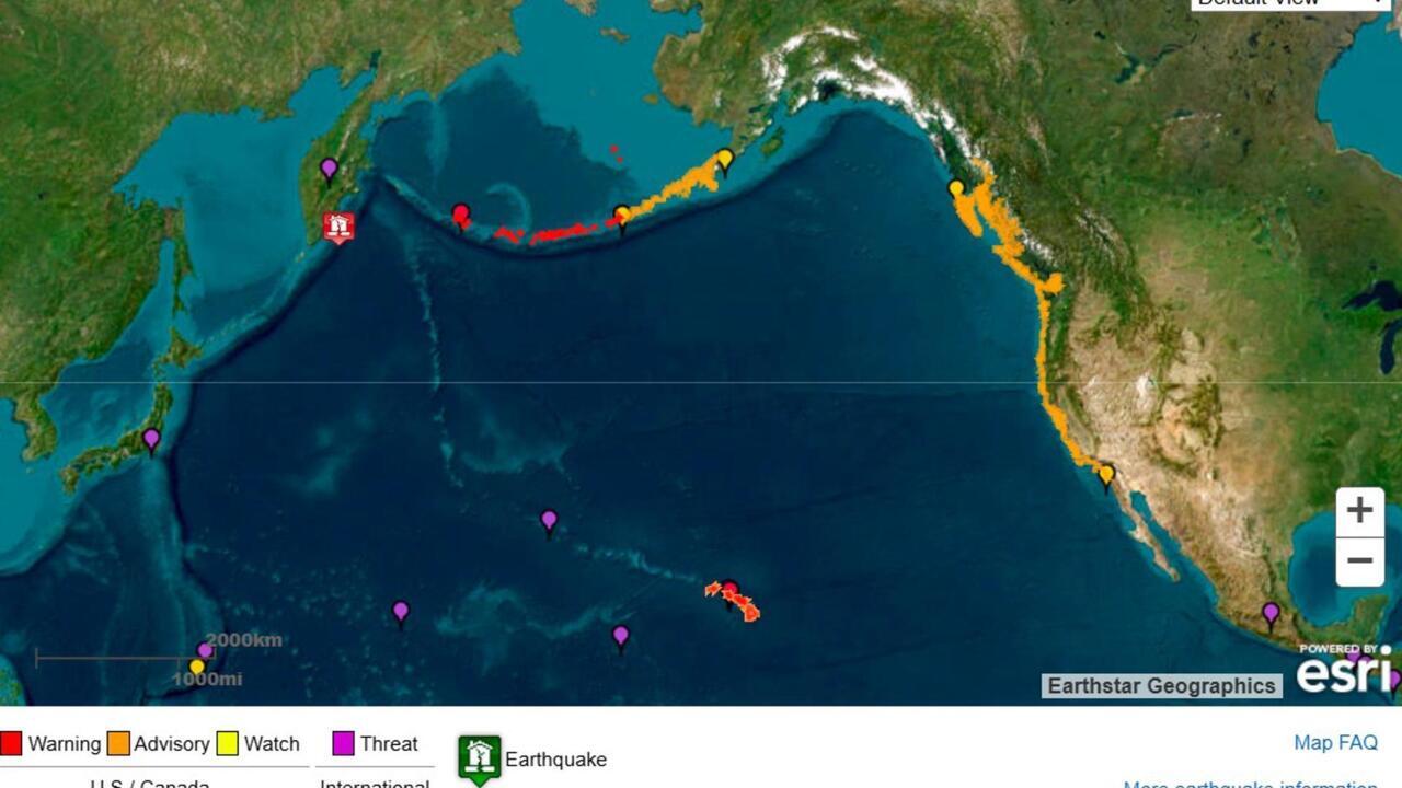 Chile eleva a máxima la alerta por tsunami; Ecuador ordena evacuación ...