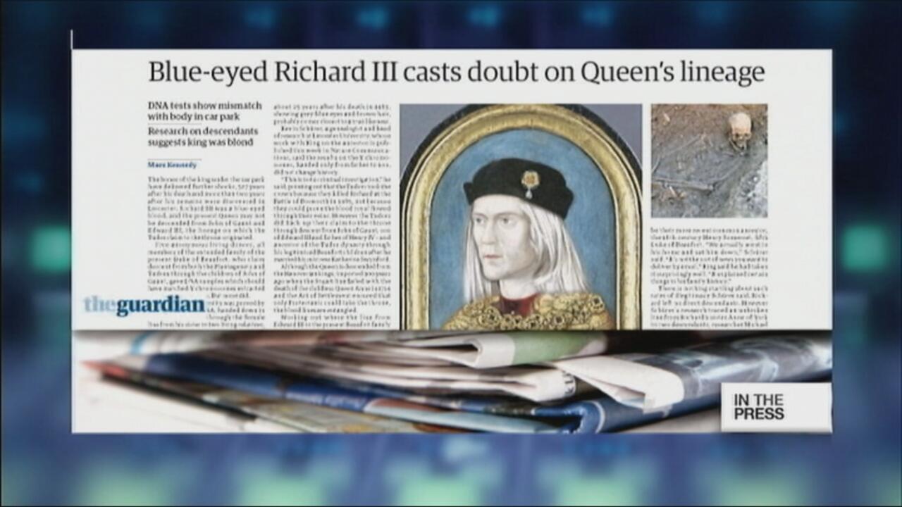 'Blue-eyed Richard III' casts doubt on Queen’s lineage - Press Review