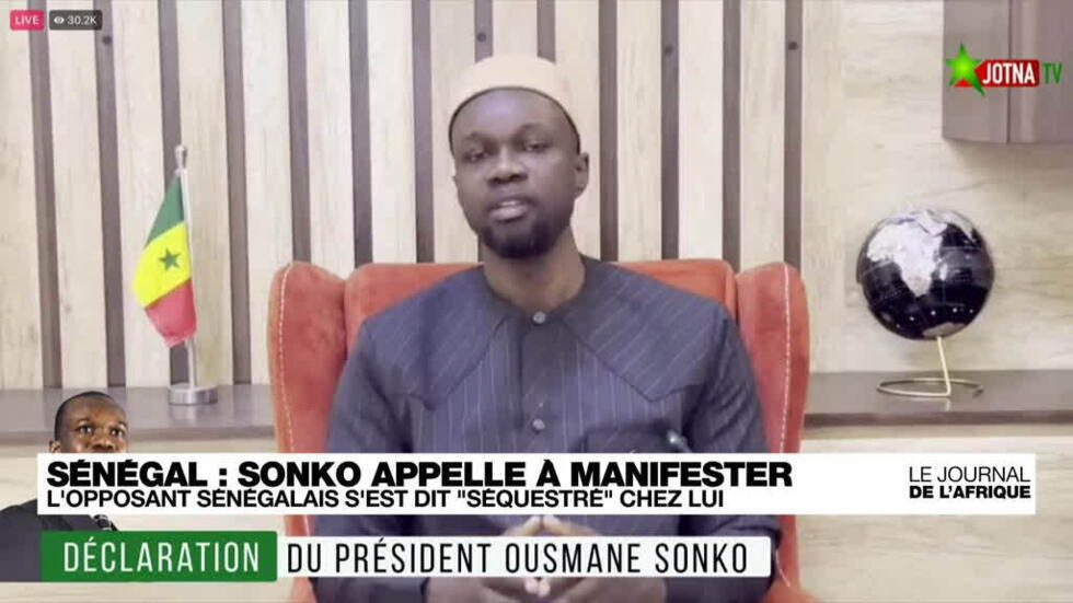 Ousmane Sonko appelle les Sénégalais à se lever "comme un seul homme" contre le pouvoir ...