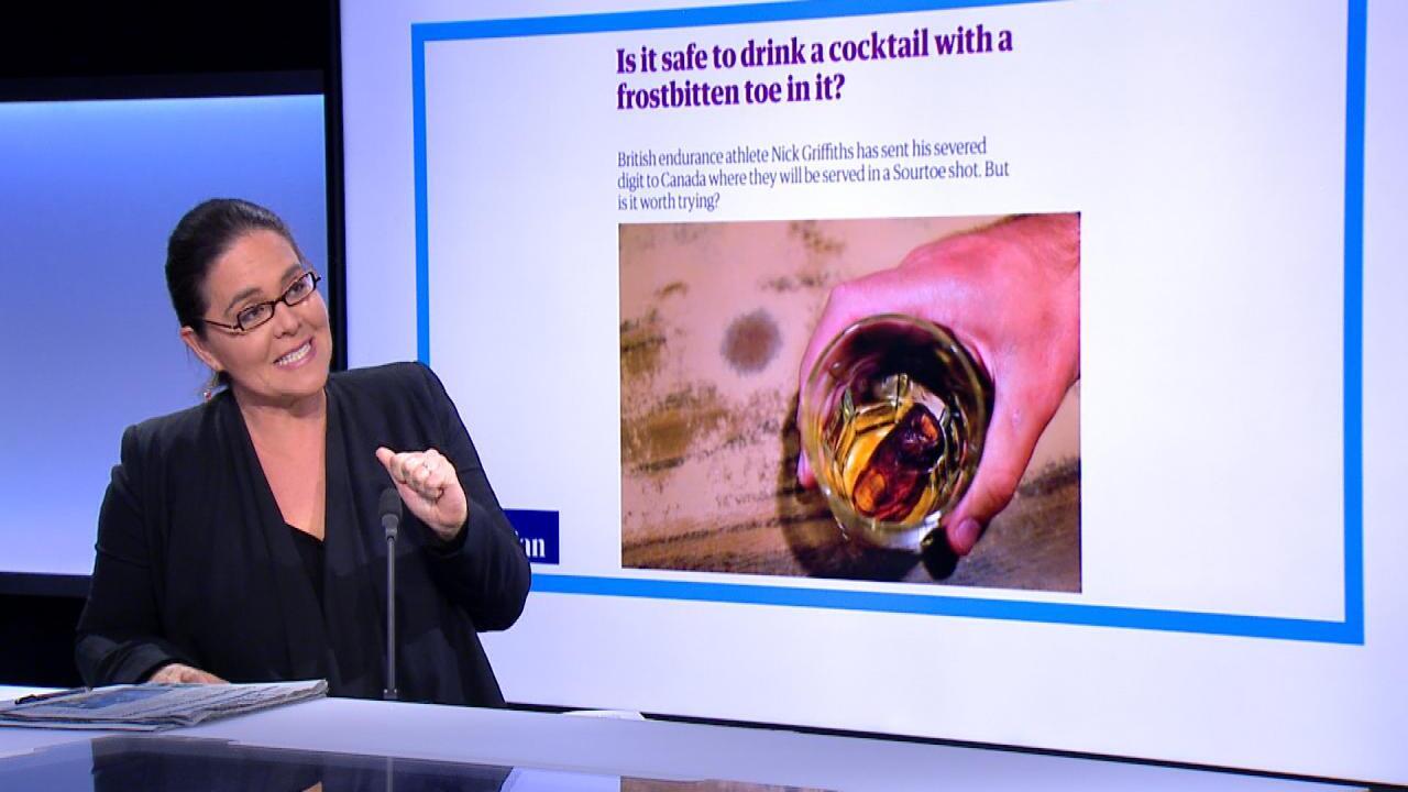 'Sourtoe shots': Drinking a cocktail with a frostbitten toe in it ...