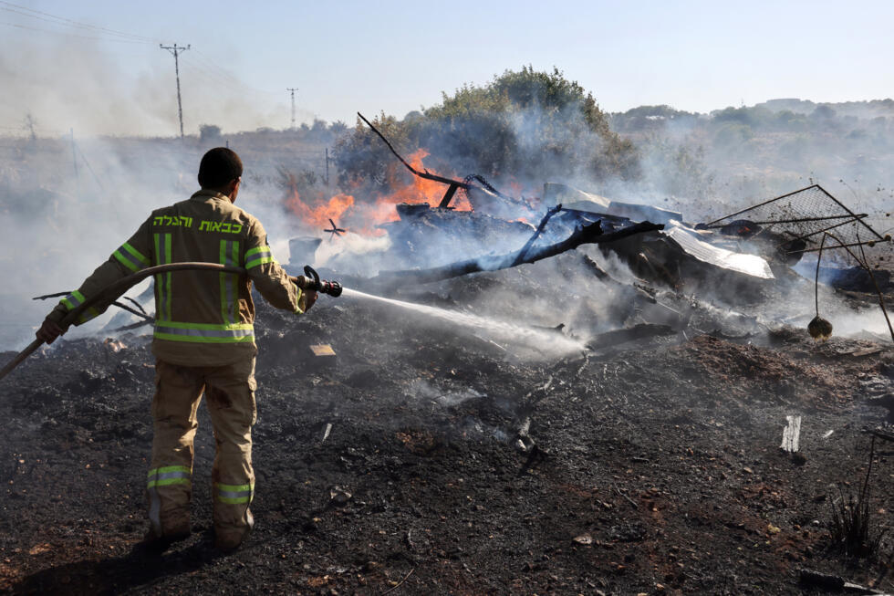 Brush fires sparked by rockets from Lebanon blaze in north Israel