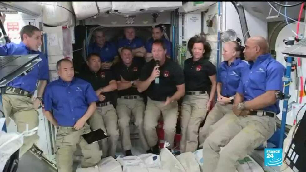 SpaceX's Crew Dragon astronauts arrive on board the International Space ...