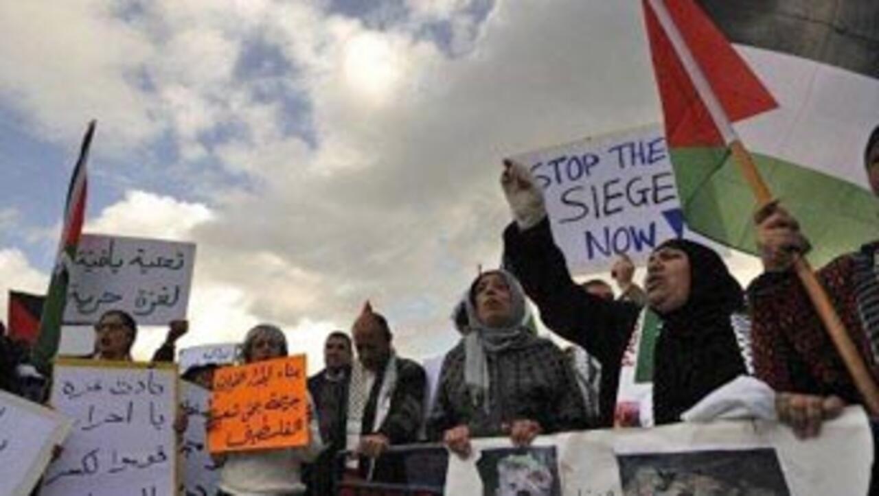 'Freedom march' held in protest at Israeli blockade