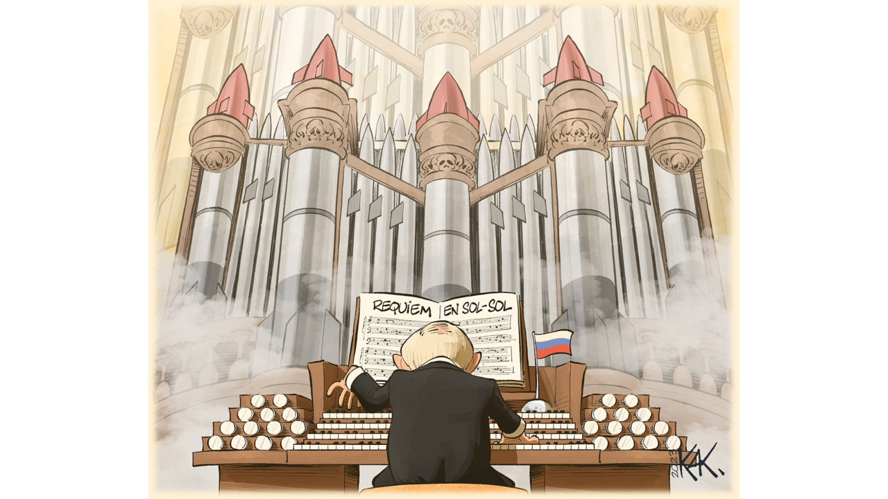 L'actu en dessin : en Ukraine, la solution sera "négociée ou obtenue ...