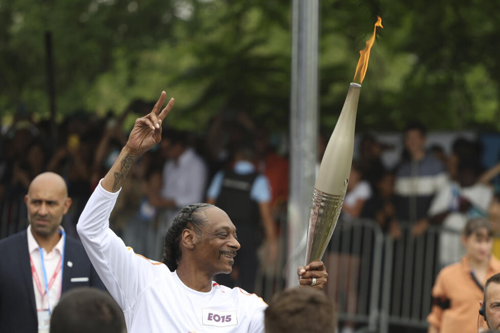 American rapper Snoop Dogg steals the show at the Paris Olympics