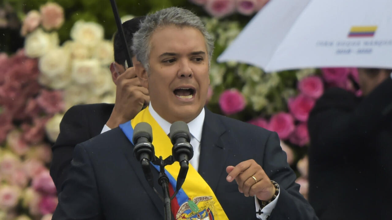 New Colombia President Duque takes office with tough challenges ahead