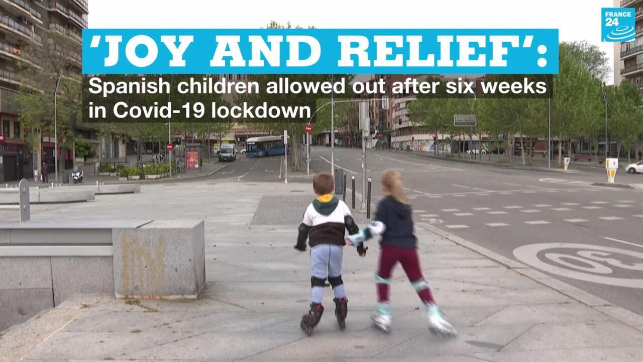 ‘Joy and relief’: Spanish children allowed out after six weeks in Covid ...
