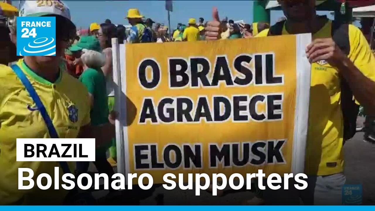 Bolsonaro supporters hail Elon Musk at Rio rally - France 24
