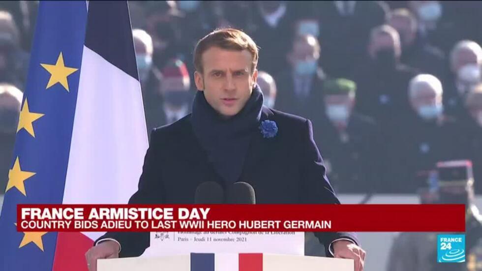 Macron pays tribute to last French Resistance fighter on Armistice Day