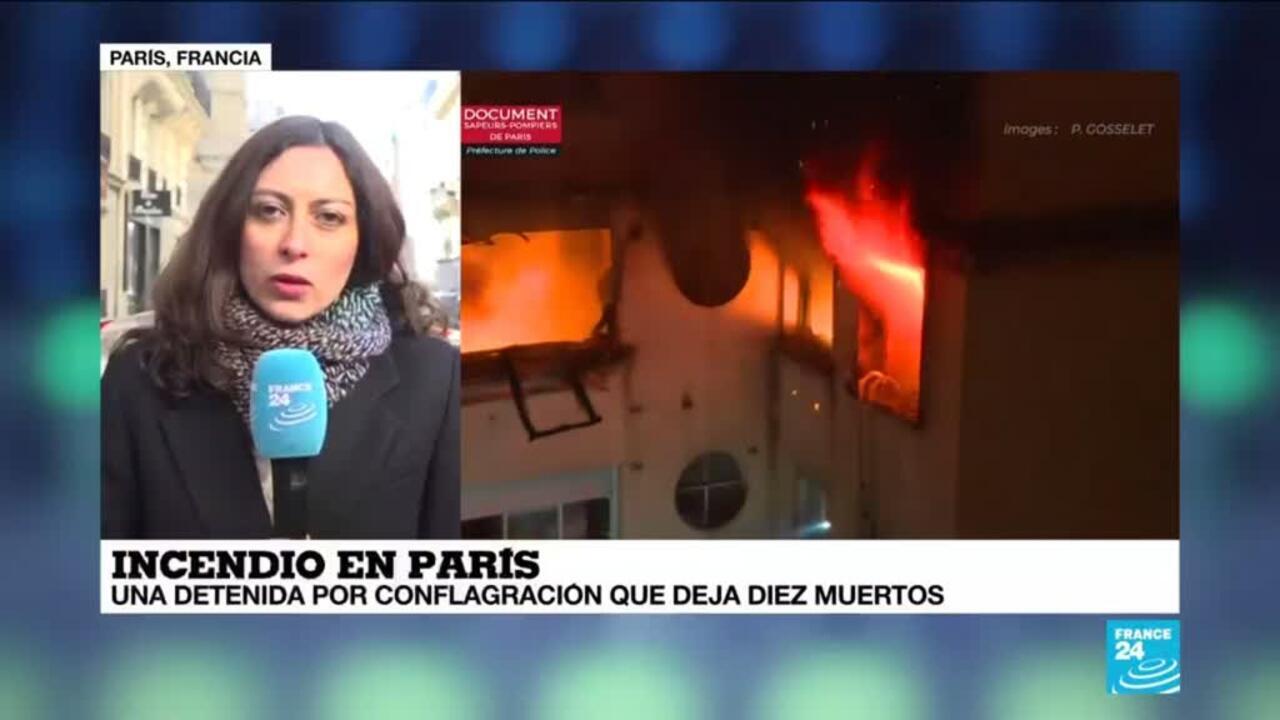 Al menos 10 muertos en París tras incendio en edificio