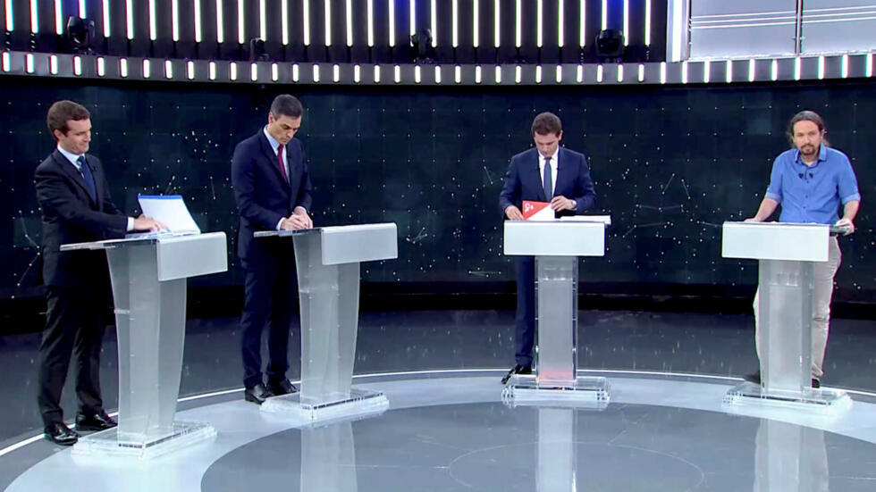 Spain rivals clash over Catalonia in election debate
