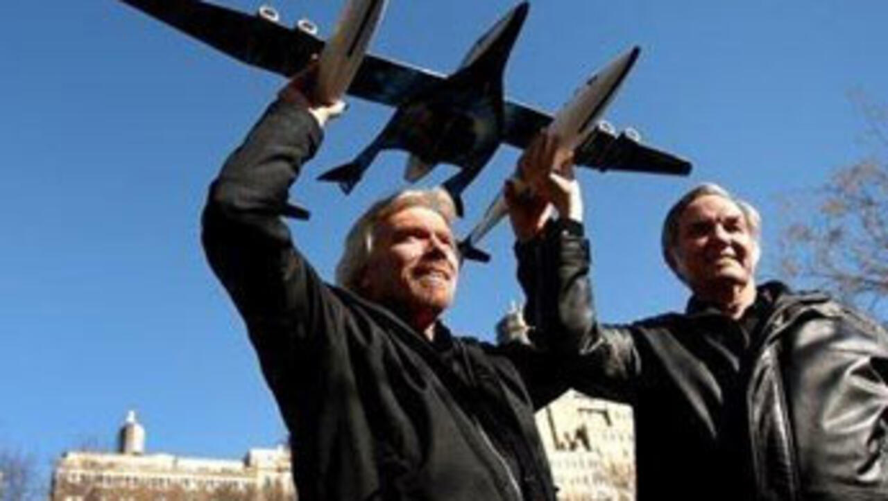 Virgin Galactic unveils 'giant shuttlecock' space liner