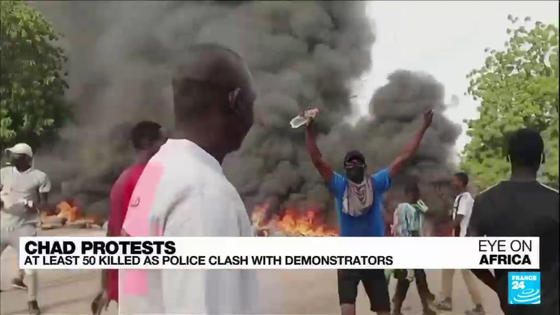 At least 50 killed in Chad protests as police clash with demonstrators ...
