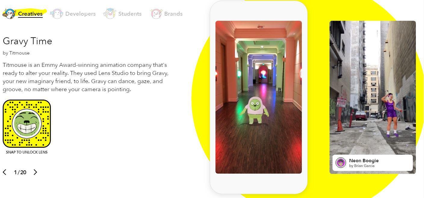 On peut désormais créer nos propres filtres en AR sur Snapchat avec le ...