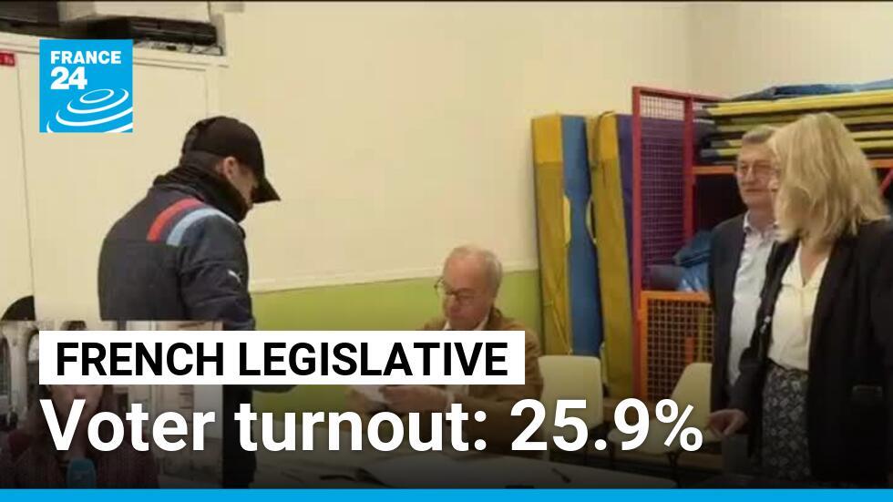 French legislative elections: Voter turnout at 25.9% at midday - France 24