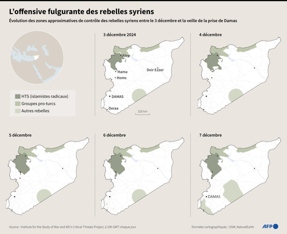 Bachar al-Assad chassé du pouvoir par l'offensive des rebelles en Syrie