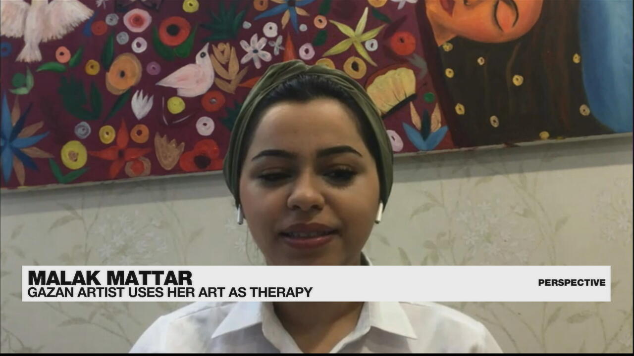 Palestinian artist Malak Mattar confronts trauma of conflict in Gaza ...