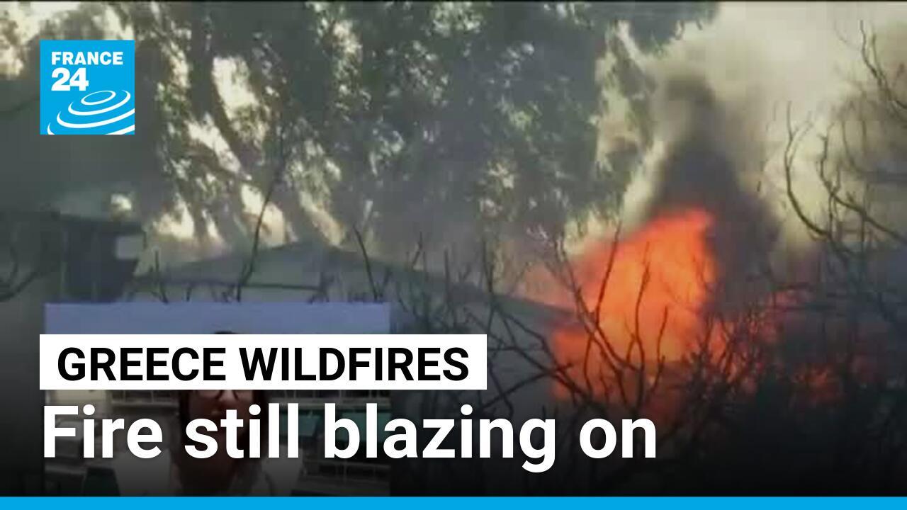 Greece wildfires: Fire still blazing on the Greek island of Rhodes ...