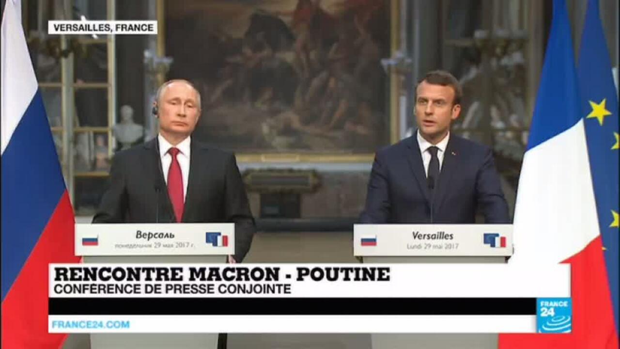 REPLAY - Rencontre entre Emmanuel Macron et Vladimir Poutine au Château ...
